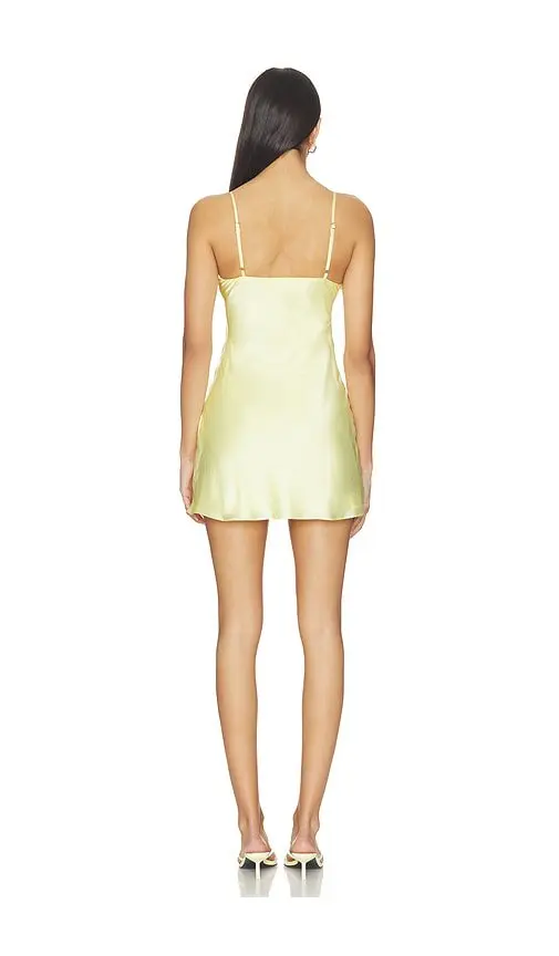 MORE TO COME Mini Dress With Lace Trim - Yellow