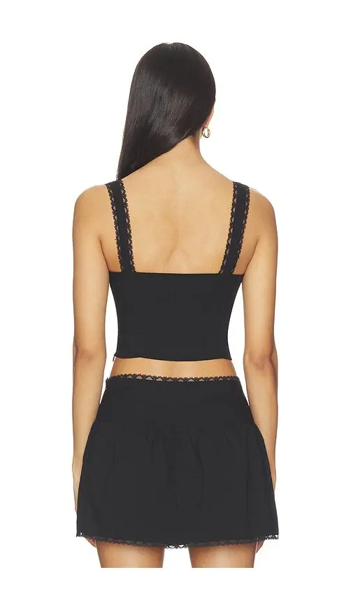 MORE TO COME Elaine Corset Top - Black