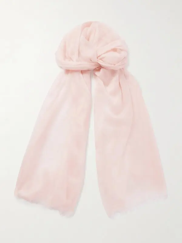 Arch4 Fringed Cashmere Scarf - Pink