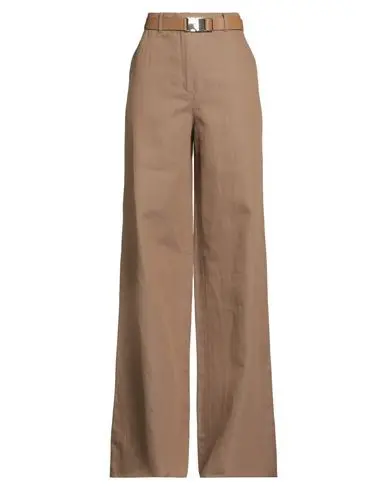 Max Mara Wide-leg Cotton-linen Pants - Beige