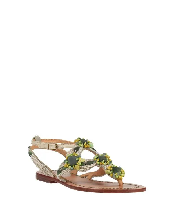 Malìparmi Thong Sandal Size Textile Fibers - Green