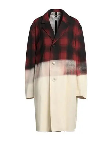 MAISON MARGIELA Overcoat & Trench Coat Burgundy Size Cotton - Red