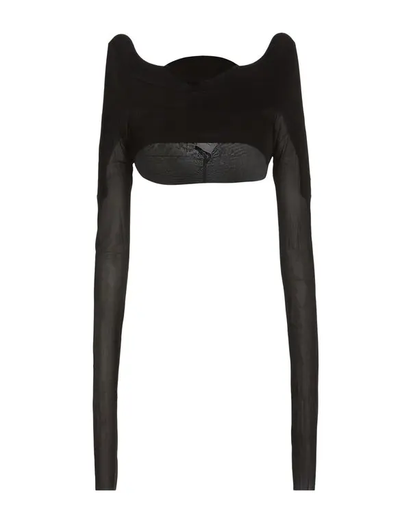 Rick Owens Crop Top With Long Sleeves