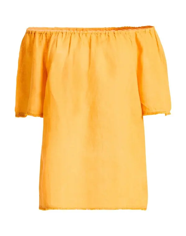 120% Lino Off-the-shoulder Linen Top