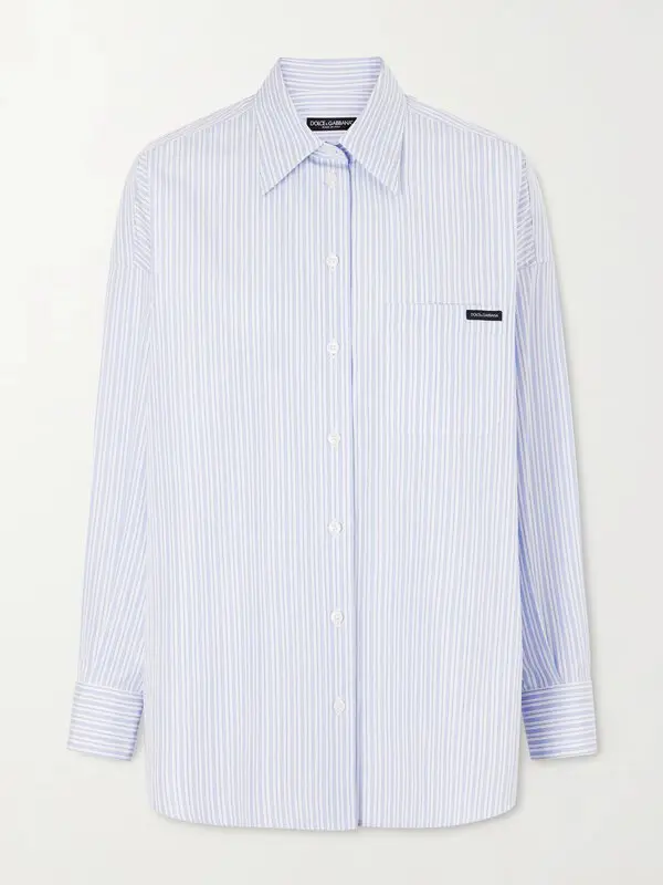 Dolce & Gabbana Striped Cotton-poplin Shirt