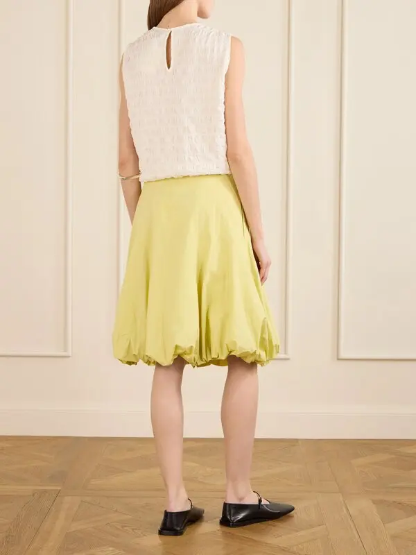 Proenza Schouler White Label Kyra Cotton-poplin Midi Skirt - Yellow