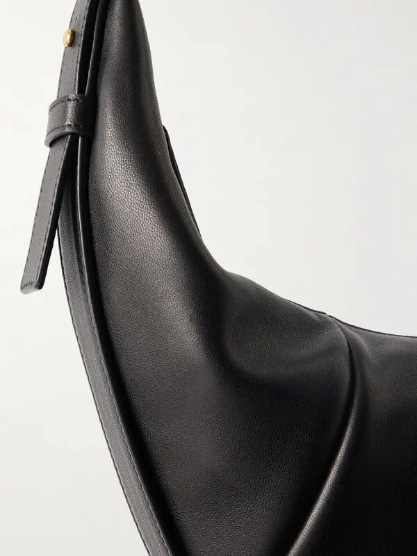 Saint Laurent Saharienne Leather Shoulder Bag - Black