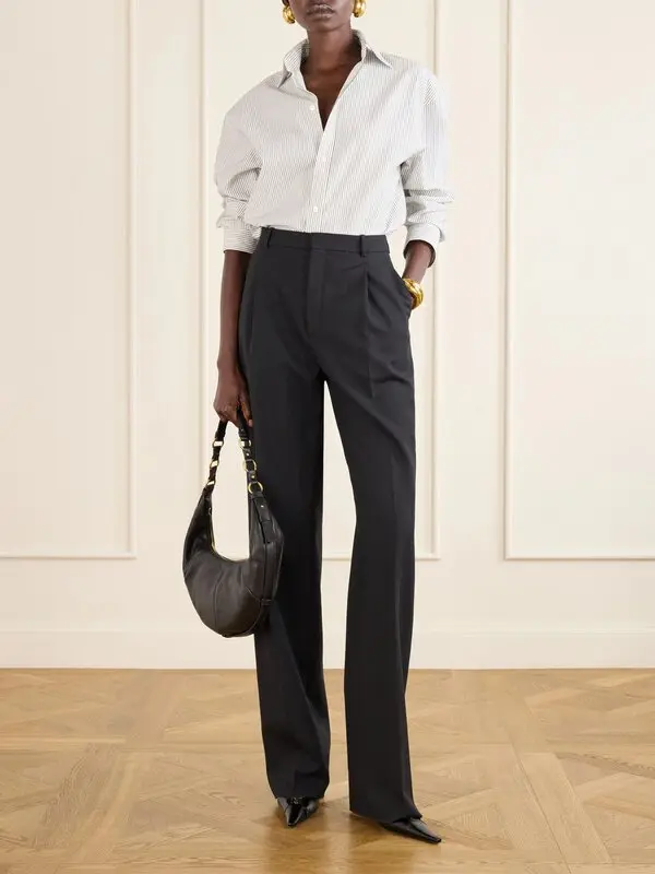 Saint Laurent Saharienne Leather Shoulder Bag