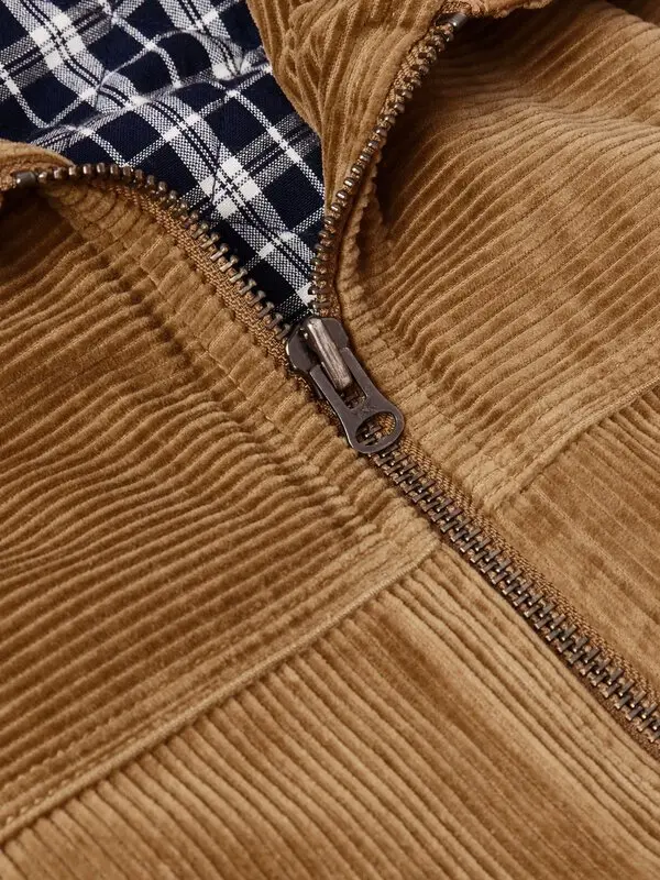 MANAAKI Wiri Leather-trimmed Corduroy Jacket