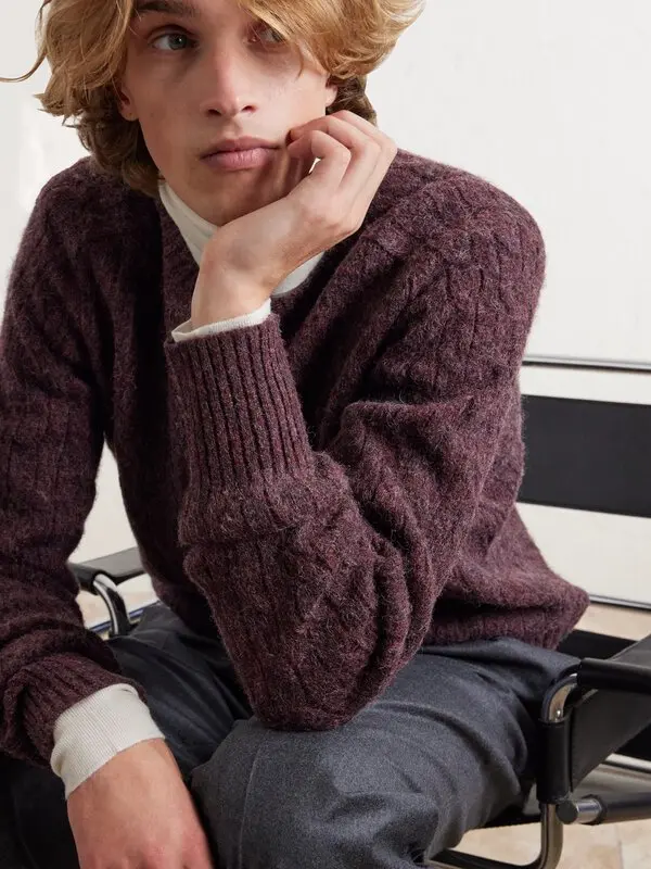 Sid Mashburn Cable-knit Wool Sweater