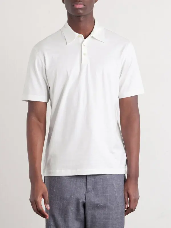 SLOWEAR Cotton And Silk-blend Jersey Polo Shirt