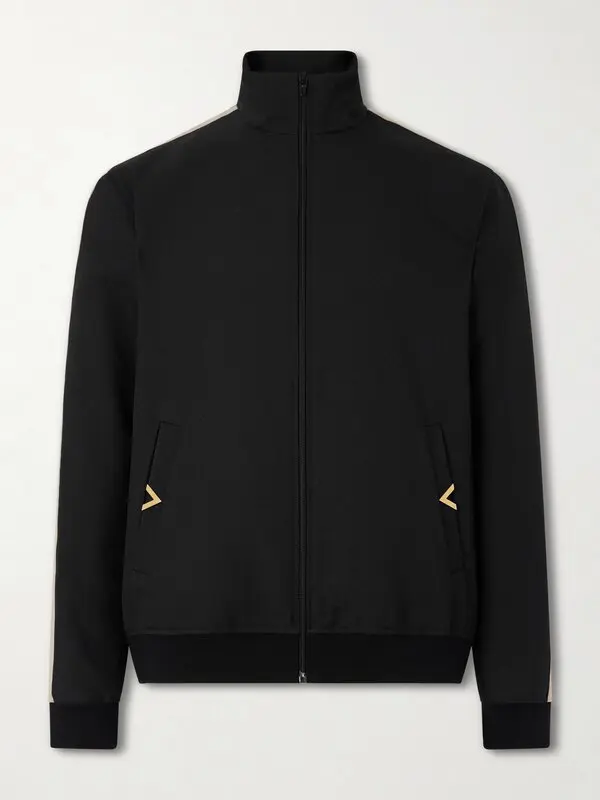 Valentino Garavani Logo-appliqued Drill Zip-up Sweatshirt