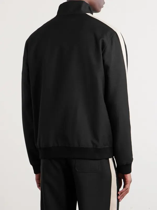 Valentino Garavani Logo-appliqued Drill Zip-up Sweatshirt
