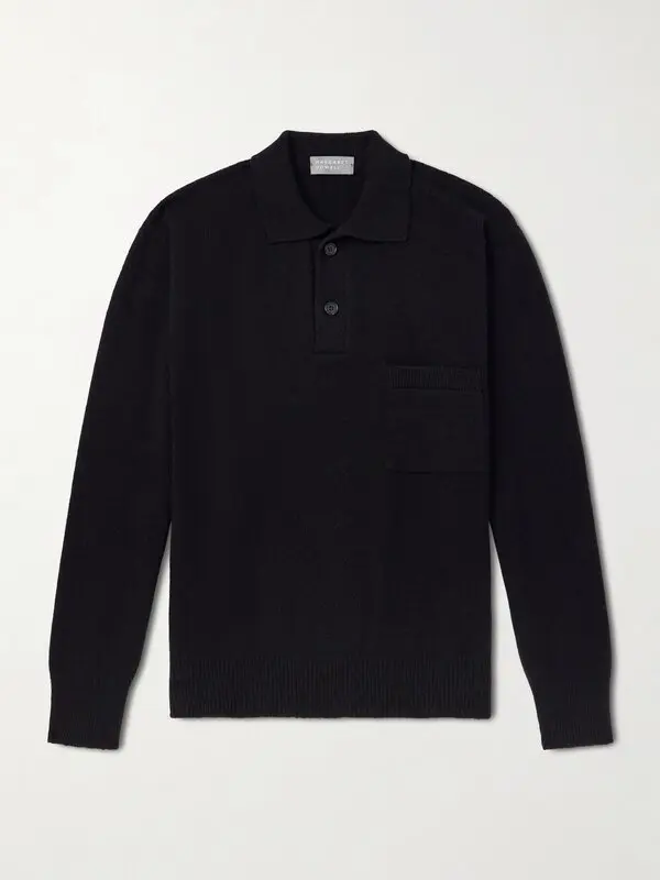 MARGARET HOWELL Merino Wool And Cashmere-blend Polo Shirt