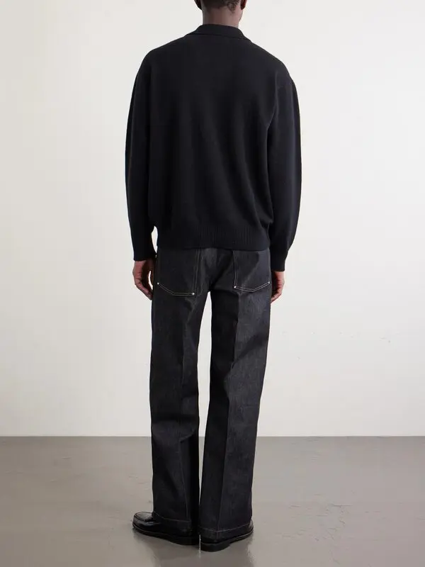 MARGARET HOWELL Merino Wool And Cashmere-blend Polo Shirt
