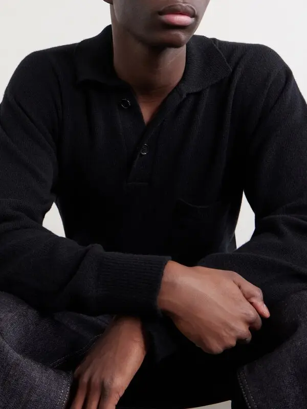 MARGARET HOWELL Merino Wool And Cashmere-blend Polo Shirt
