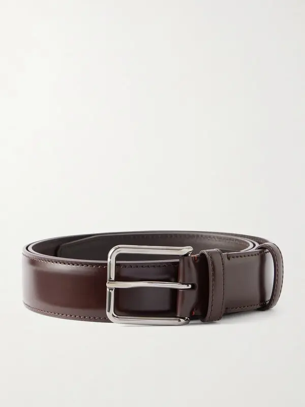 Loro Piana 3.2cm Monterey Leather Belt - Brown