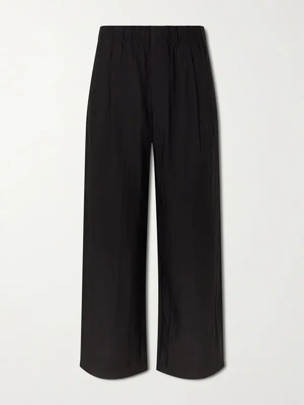 Our Legacy Straight-leg Linen-blend Trousers - Black