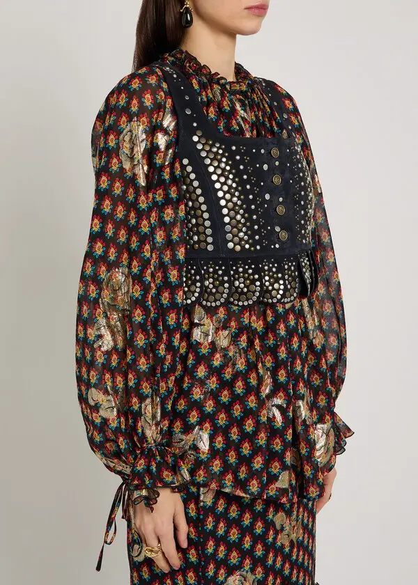 Etro Embellished Suede Top