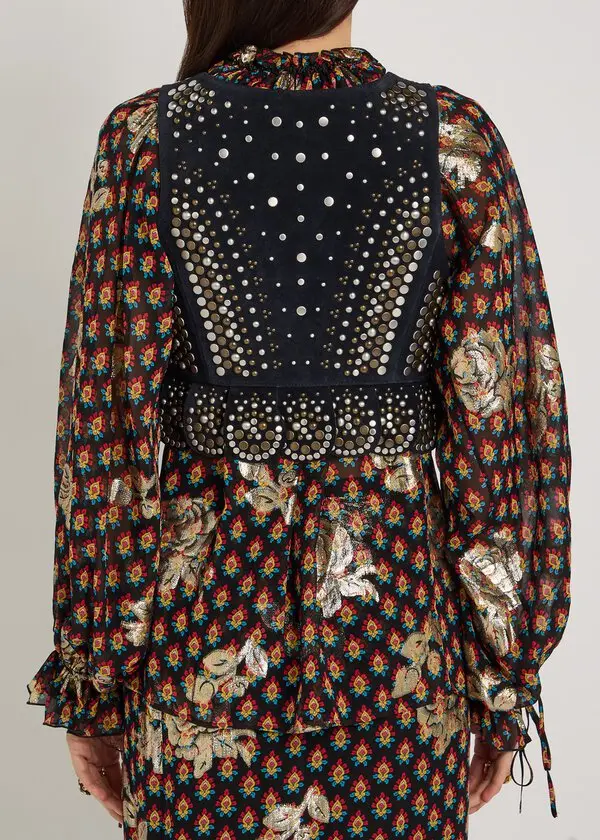 Etro Embellished Suede Top