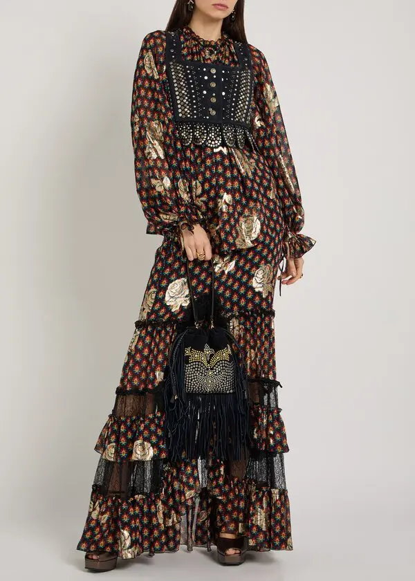 Etro Embellished Suede Top