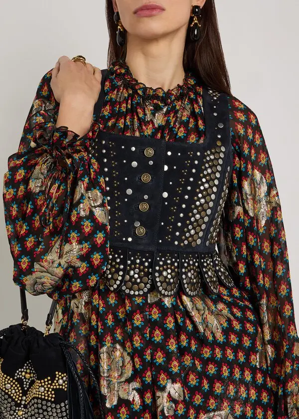 Etro Embellished Suede Top