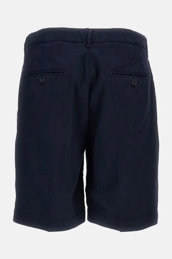 TELA GENOVA Damask Chino Bermuda Shorts - Blue