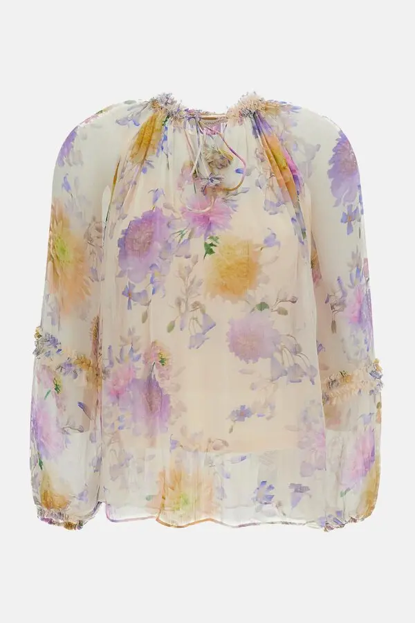 Zimmermann Luna Ruffled Blouse - Multicolor