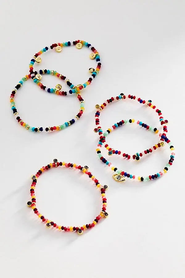 Baublebar Dya Evil Eye Layered Bracelet Set - Bright Multi