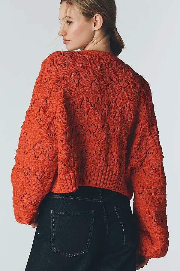 Maeve Chunky Tape Yarn Cardigan Sweater