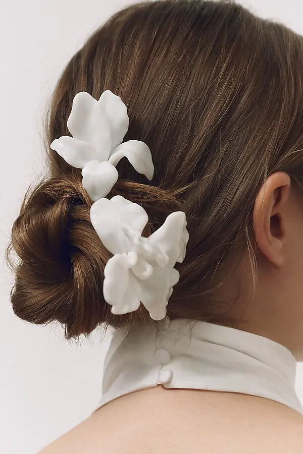 TWIGS & HONEY Floral Hair Pin And Comb Set