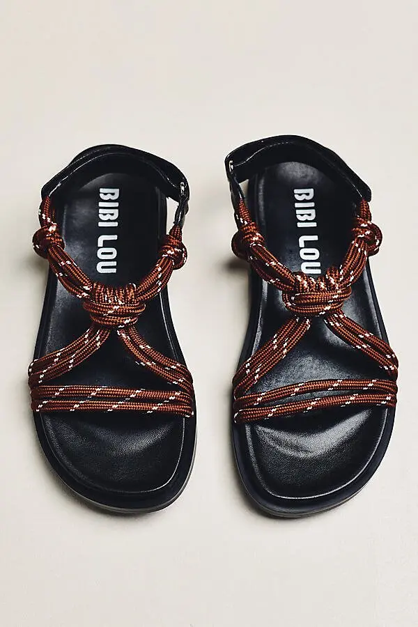BIBI LOU Rope Slingback Sandals - Brown