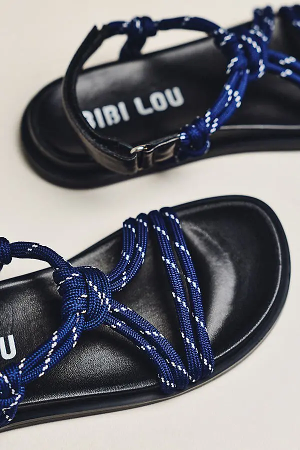 BIBI LOU Rope Slingback Sandals - Navy