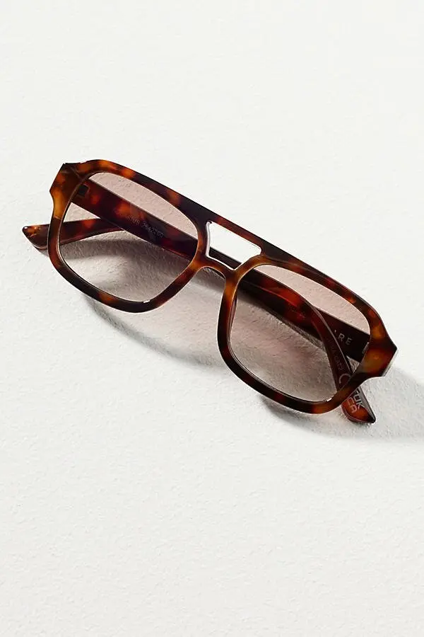REALITY EYEWEAR Runway Aviator Sunglasses - Bark Turtle