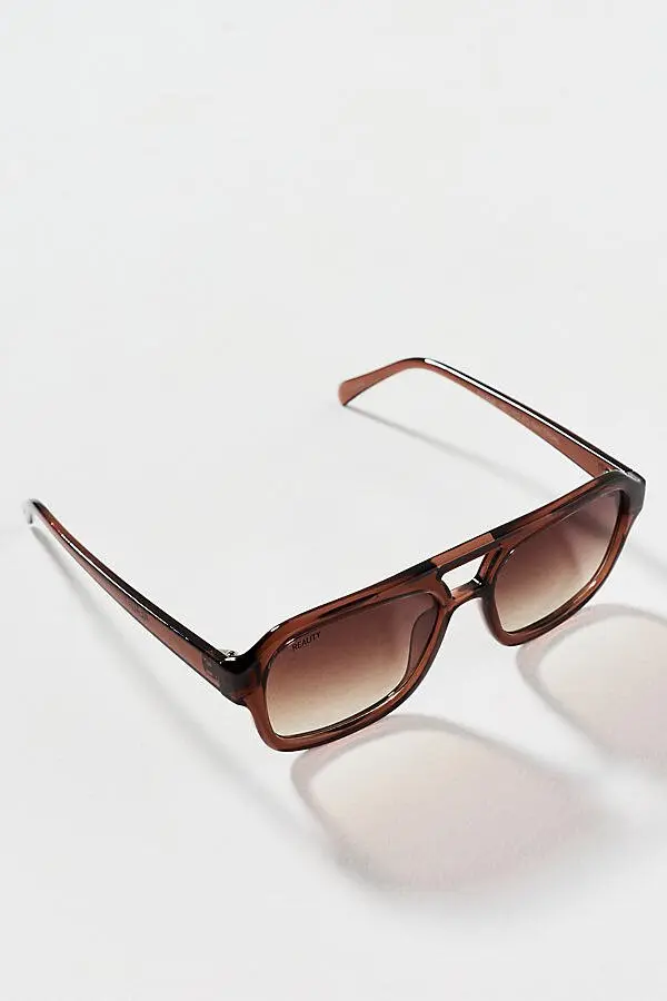 REALITY EYEWEAR Runway Aviator Sunglasses - Cocoa