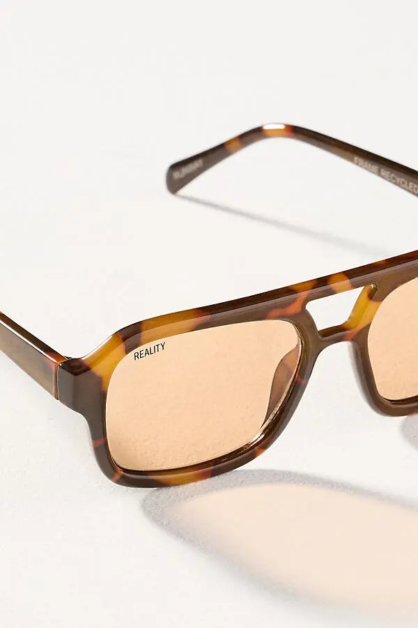 REALITY EYEWEAR Runway Aviator Sunglasses - Turtle