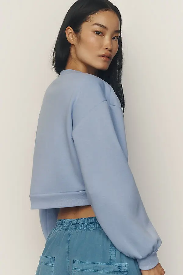 Maeve Crew-neck Sweatshirt With Notched Hem - Easter Egg