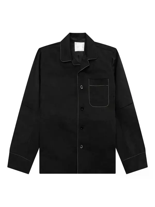 Sacai Contrasting-trim Shirt Jacket