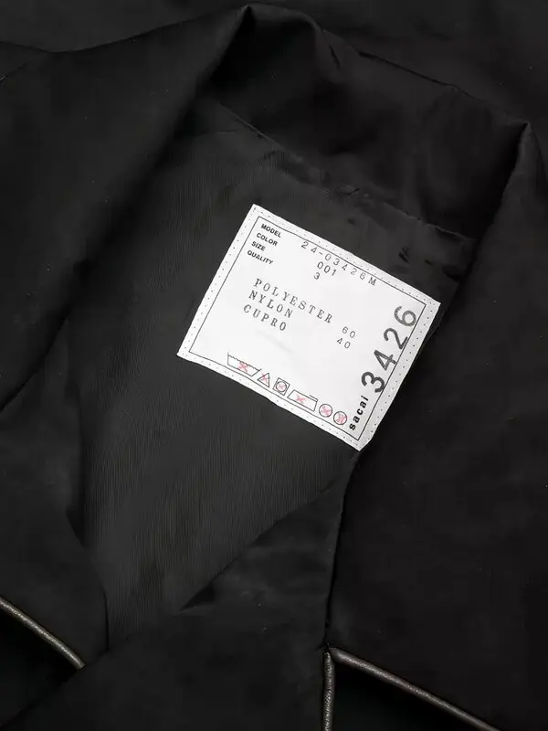 Sacai Contrasting-trim Shirt Jacket