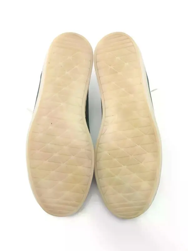 Prada 2000s Logo-appliqué Suede Sneakers - Green