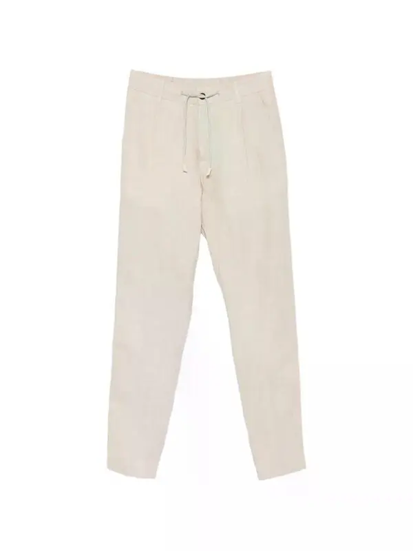 Eleventy Drawstring Pleated Trousers - Neutrals