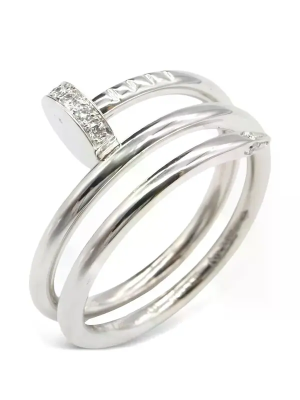 Cartier 2010s Juste Un Clou Diamond Ring - Silver