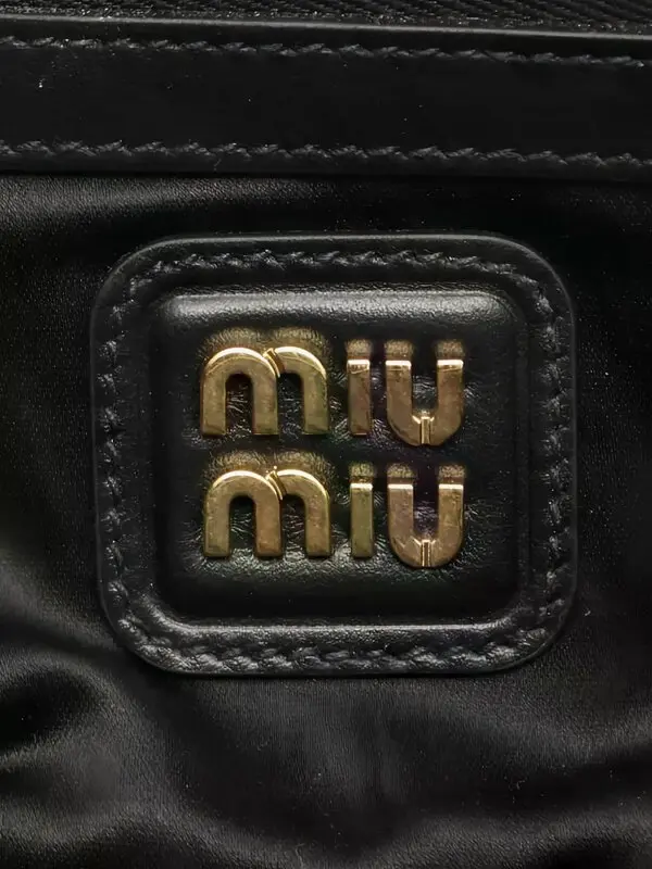 Miu Miu Arcadie Leather Tote Bag - Black