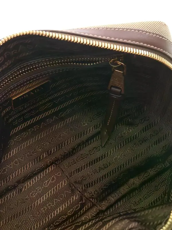 Prada 2010s Logo-jacquard Shoulder Bag - Neutrals