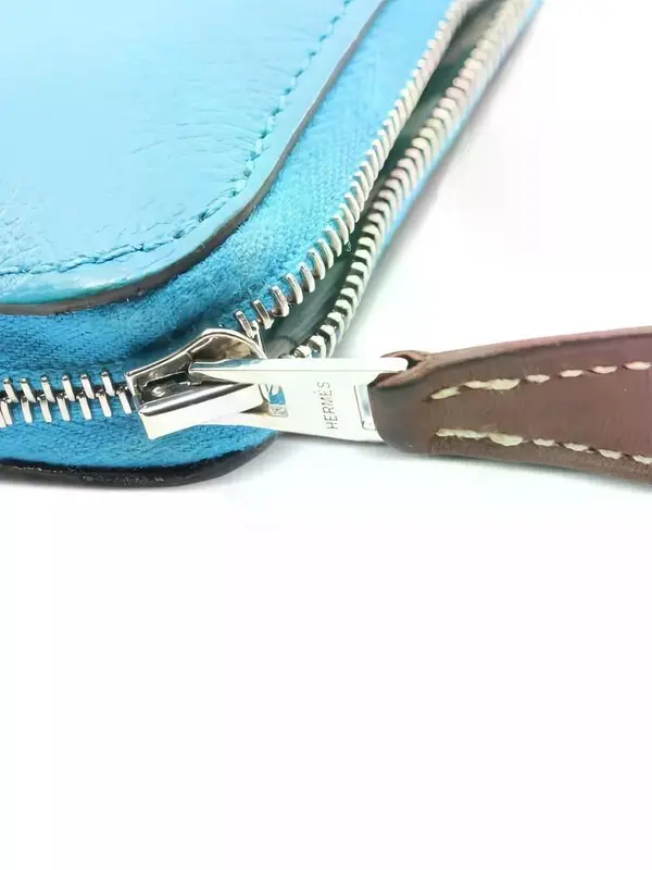 Hermès 2023 Round Leather Wallet - Blue