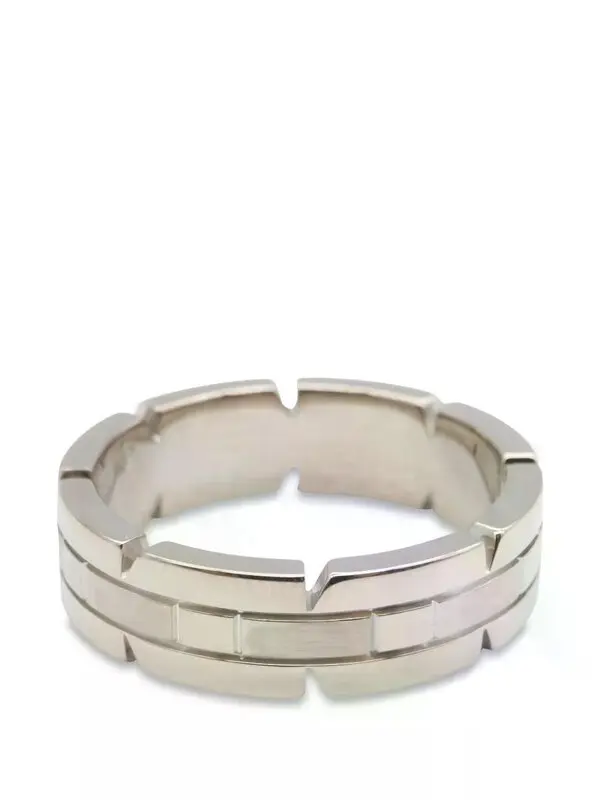 Cartier 2010s Small Tank Française Ring - Silver