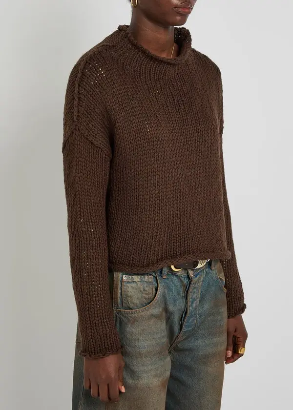 Free People Opal Cotton-blend Jumper - Brown
