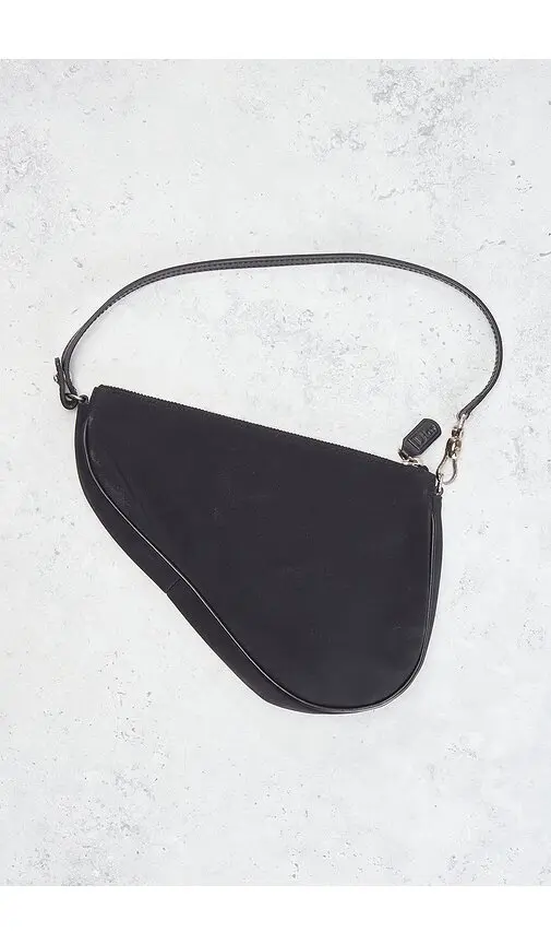 FWRD RENEW Dior Mini Saddle Bag Embroidered Limited Edition - Black