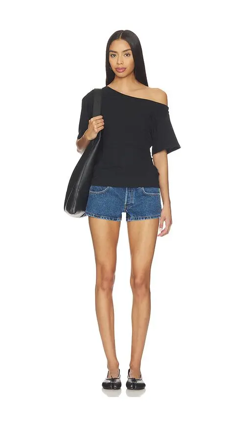 EB DENIM Elena Off The Shoulder Tee - Black