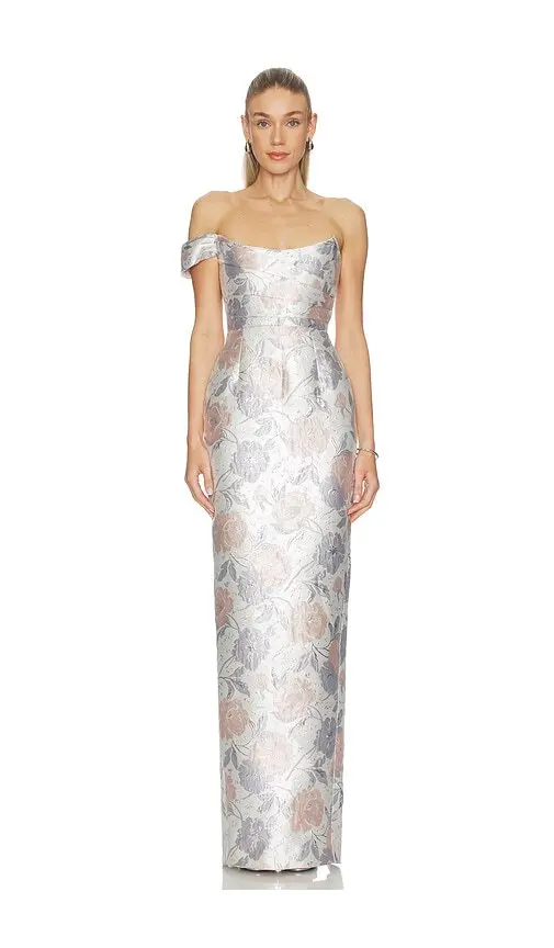 SAU LEE Jackson Brocade Gown